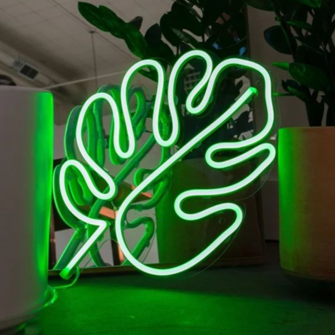 Leaf Neon Sign - Neon Mantra