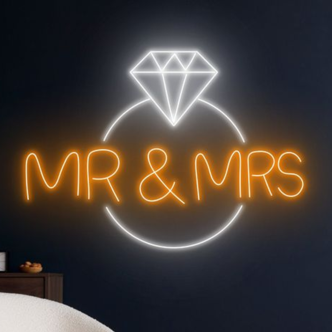 Mr & Mrs Neon Sign - Neon Mantra