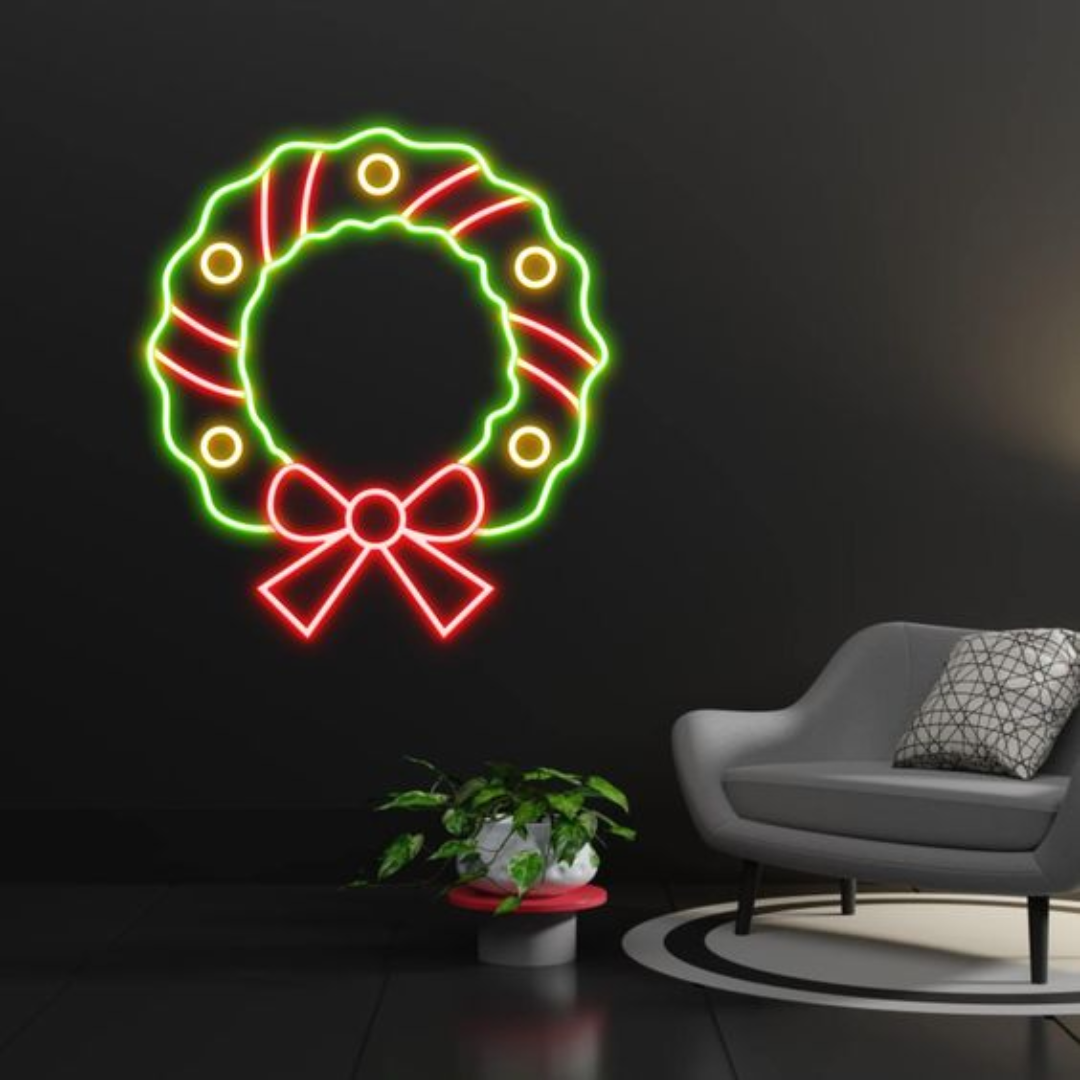 Wreath Neon Sign - Neon Mantra